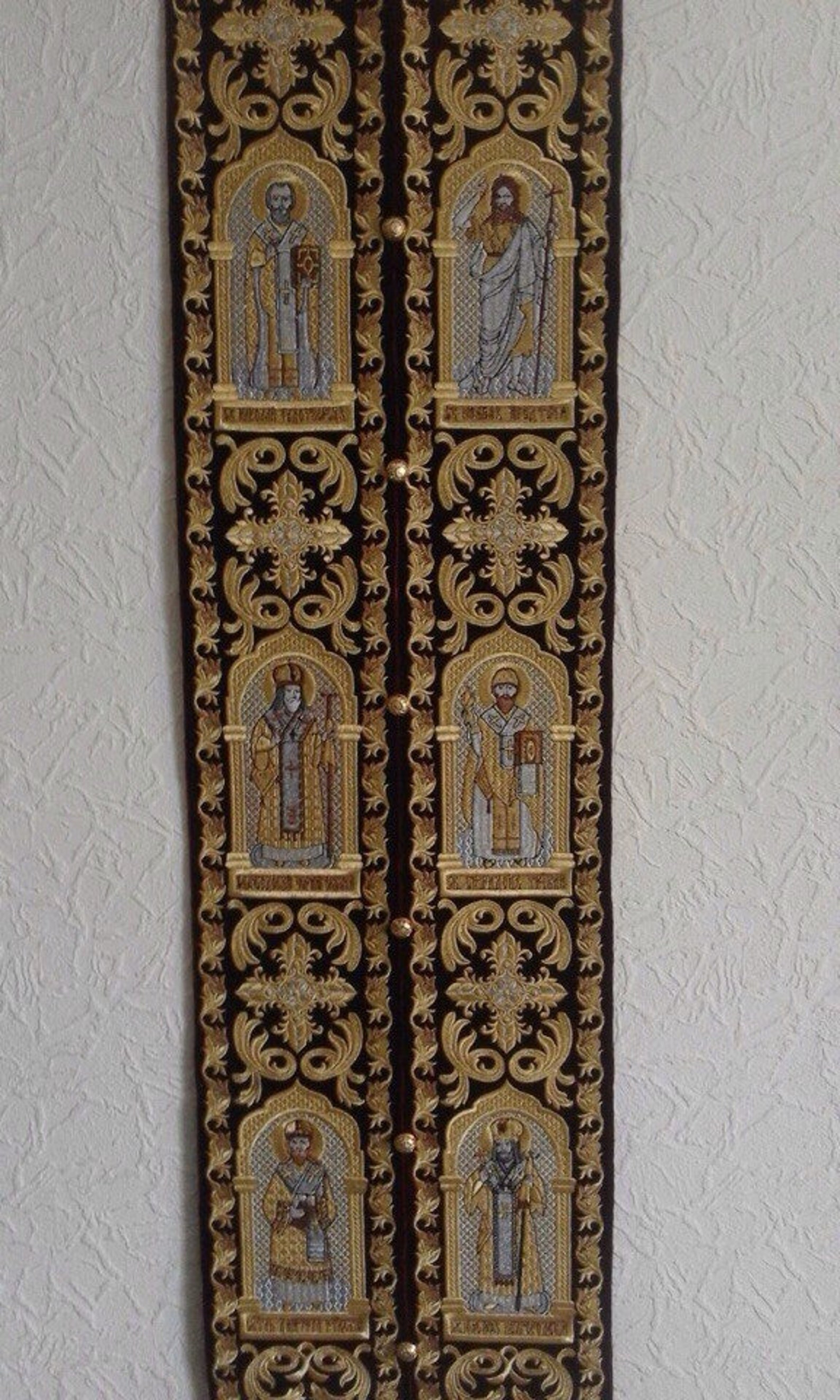 Embroidered Liturgical Icons of the Saints. 11/21 Cm (4.3/8.3') Size ...