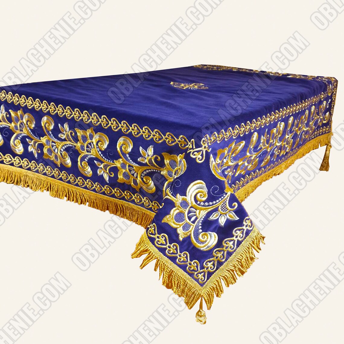 Altar Embroidered Vestments. Blue Velvet and Exclusive Embroidery. All ...