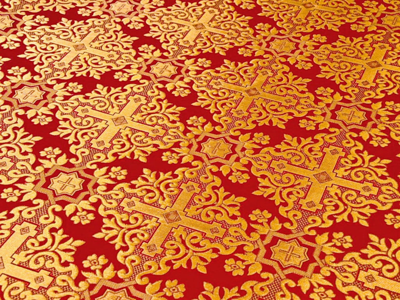 Liturgical Fabric for Clergy Vestments. Church Nonmetallic Brocade ...