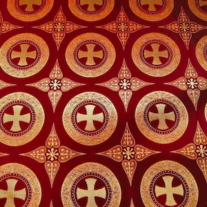 Liturgical Fabric for Clergy Vestments. Church Nonmetallic Brocade ...