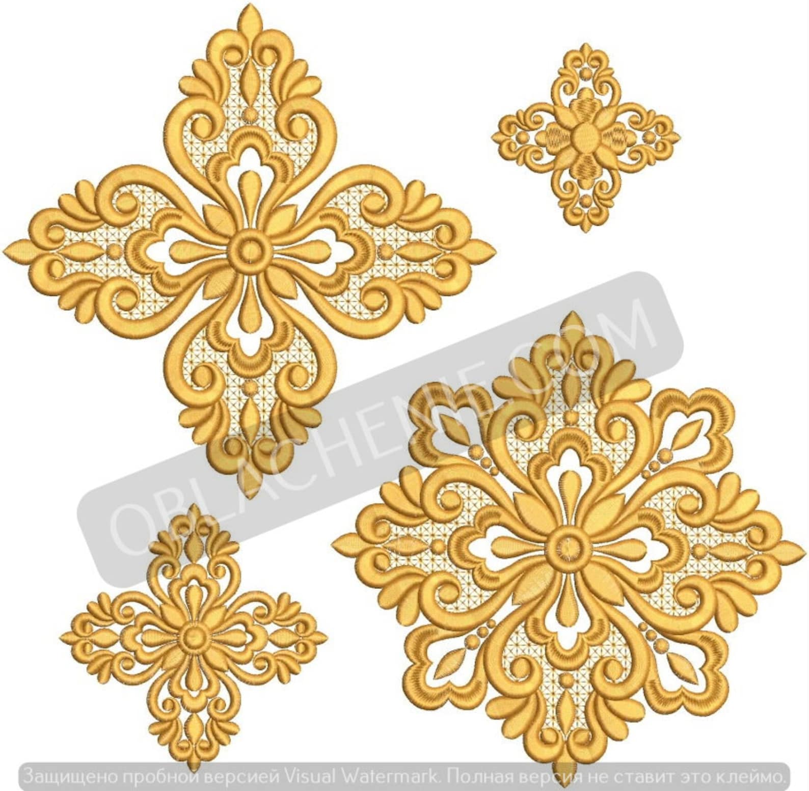 Liturgical Cross Applique. Machine Embroidery. Vestment Crosses. Priest ...
