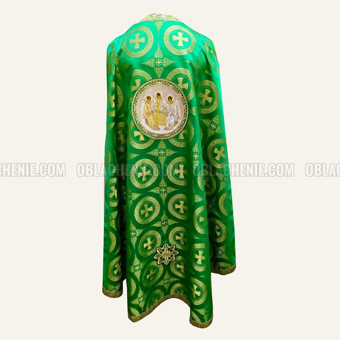 Green Orthodox Priest Vestments. Nonmetallic Brocade. Clergy Vestments ...