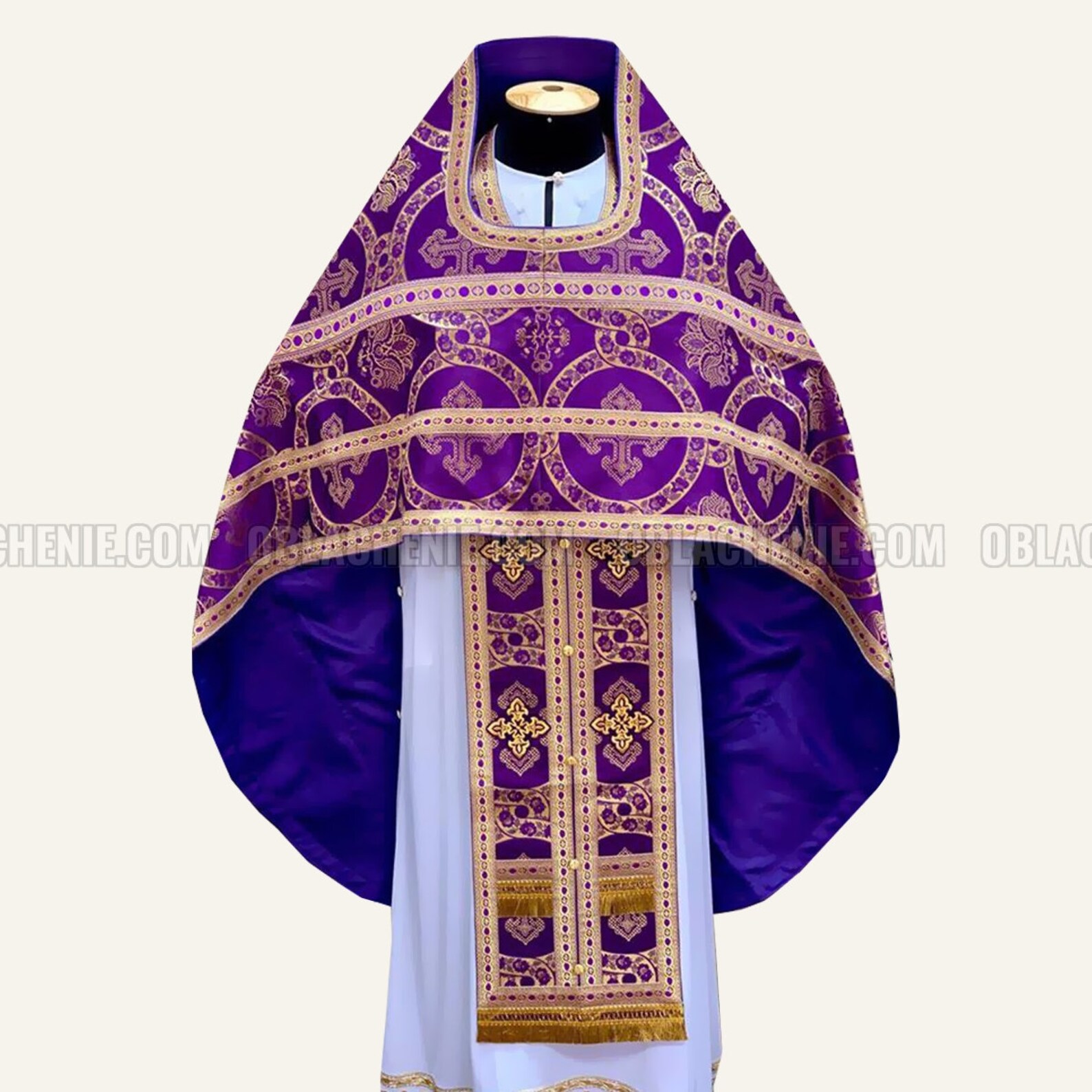 PURPLE PRIEST'S VESTMENTS. Nonmetallic Brocade. Orthodox Priest ...