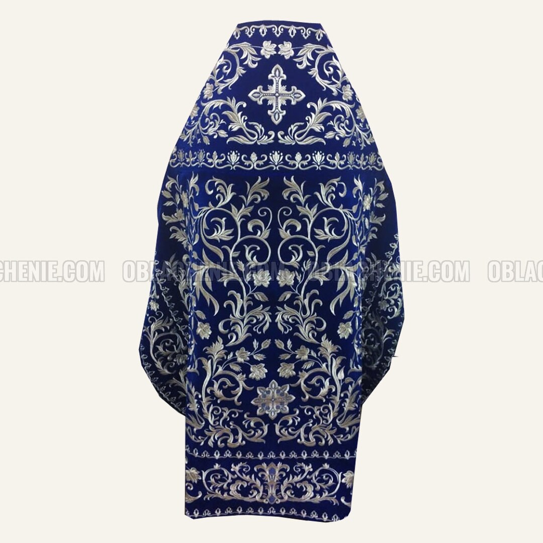 Blue Style Orthodox Liturgical Vestments. Clergy Vestments. Machine ...