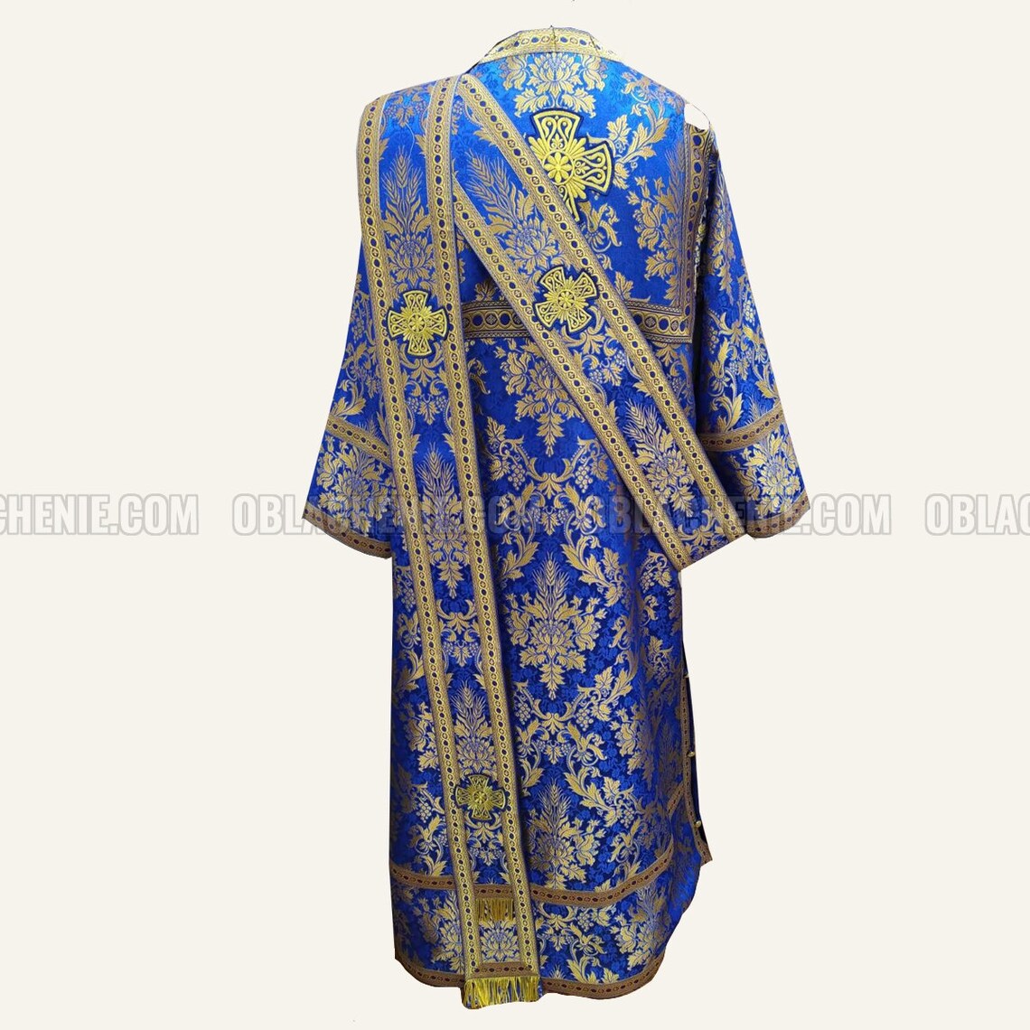 Blue Deacons Vestment. Deacon Set Vestment. Metallic Brocade. - Etsy