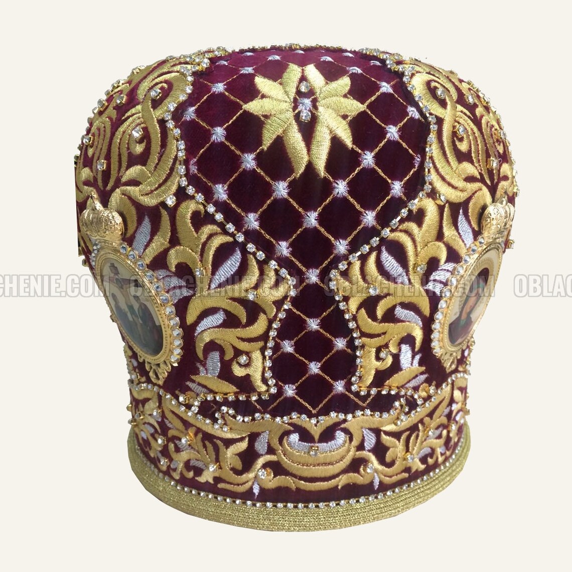 Miters. Head Dresses. Burgundy Velvet. Exclusive Design. - Etsy