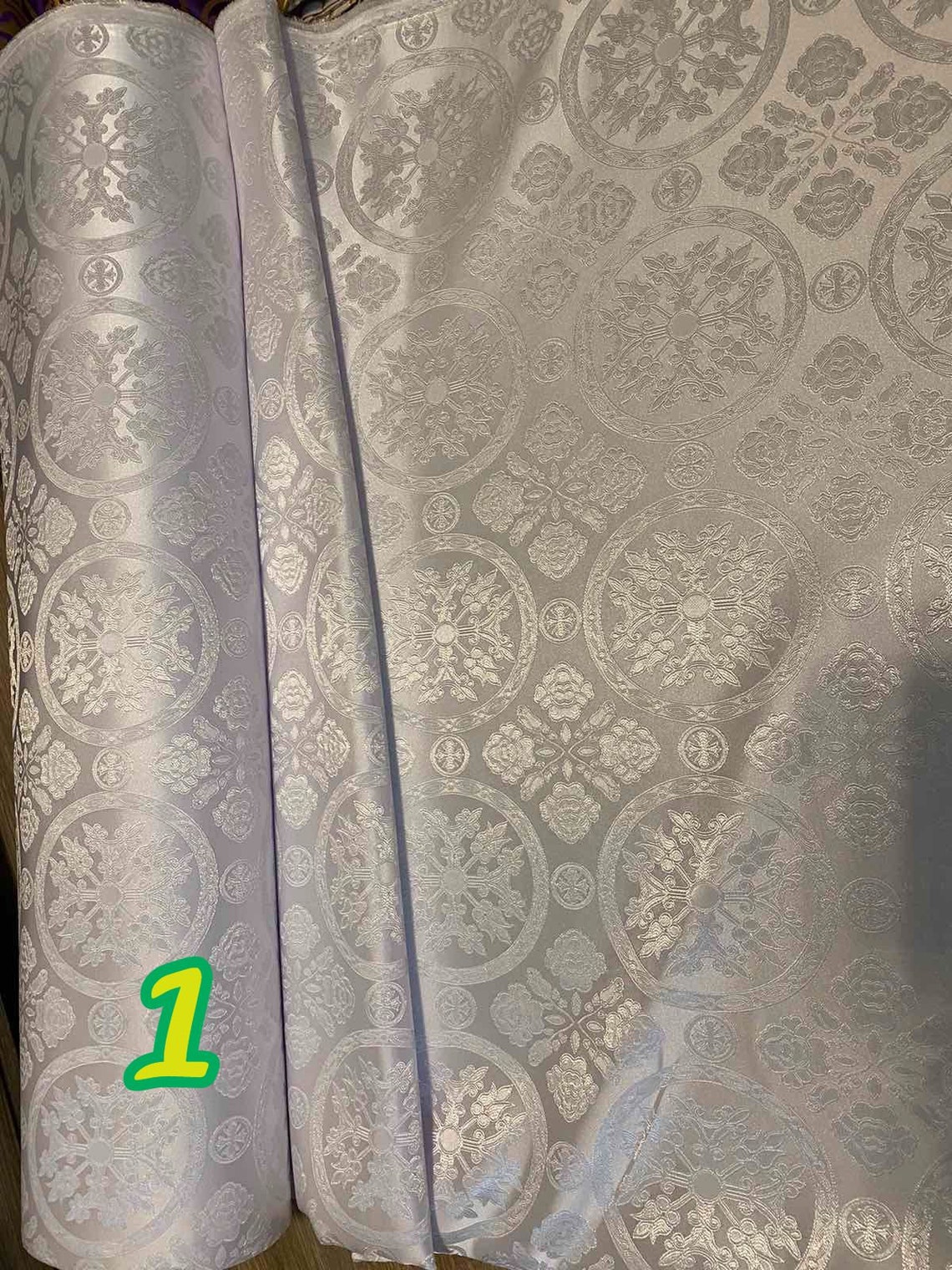 White Lightweight Nonmetallic Brocade. Sold by Meter Many - Etsy