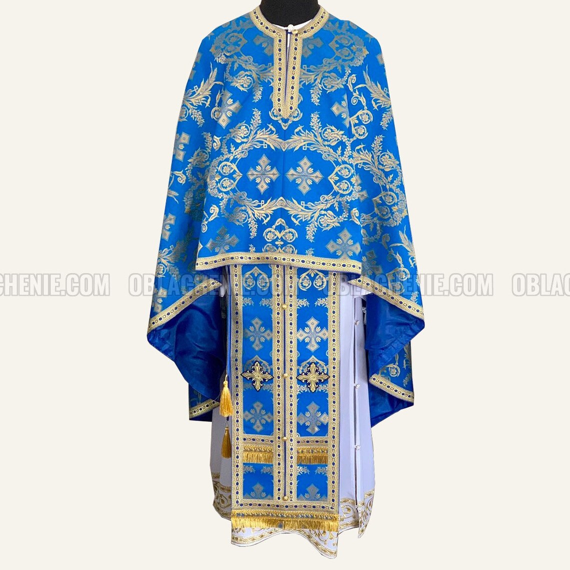 BLUE PRIEST'S VESTMENTS. Nonmetallic Brocade. Custom - Etsy