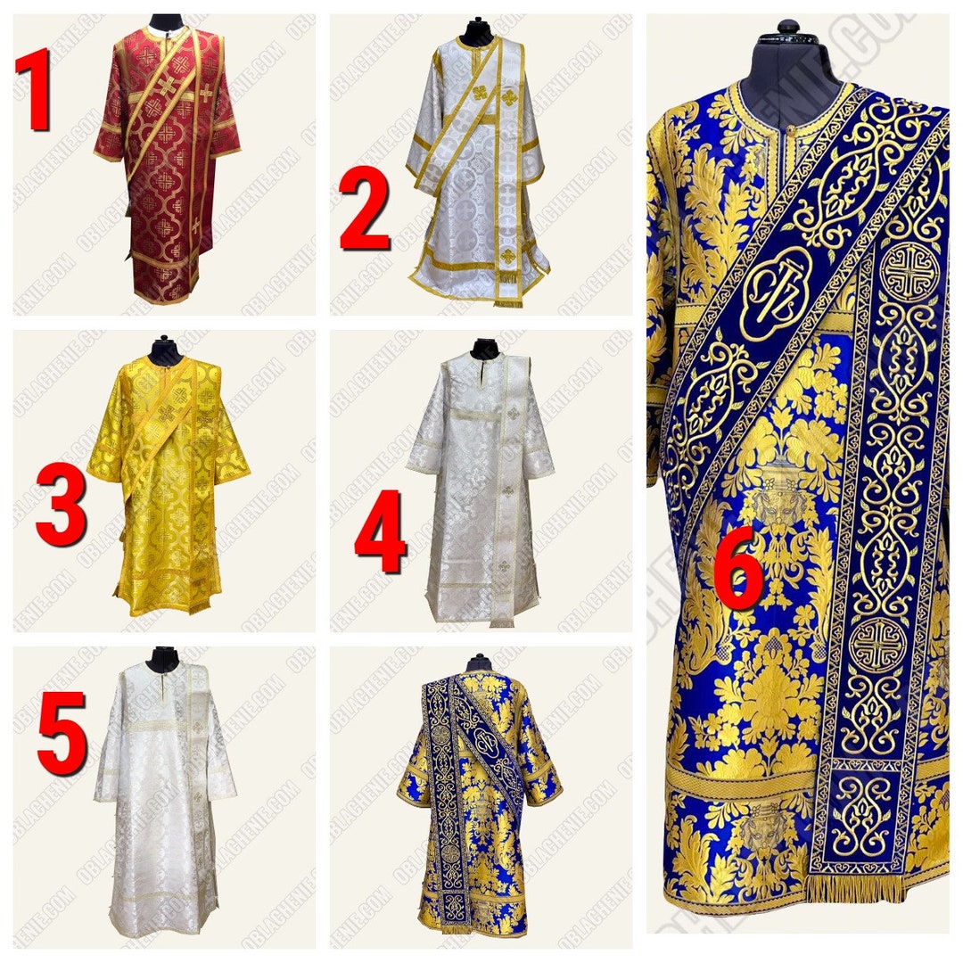 Deacons Vestment. Deacon Set Vestment. Metallic Brocade. - Etsy