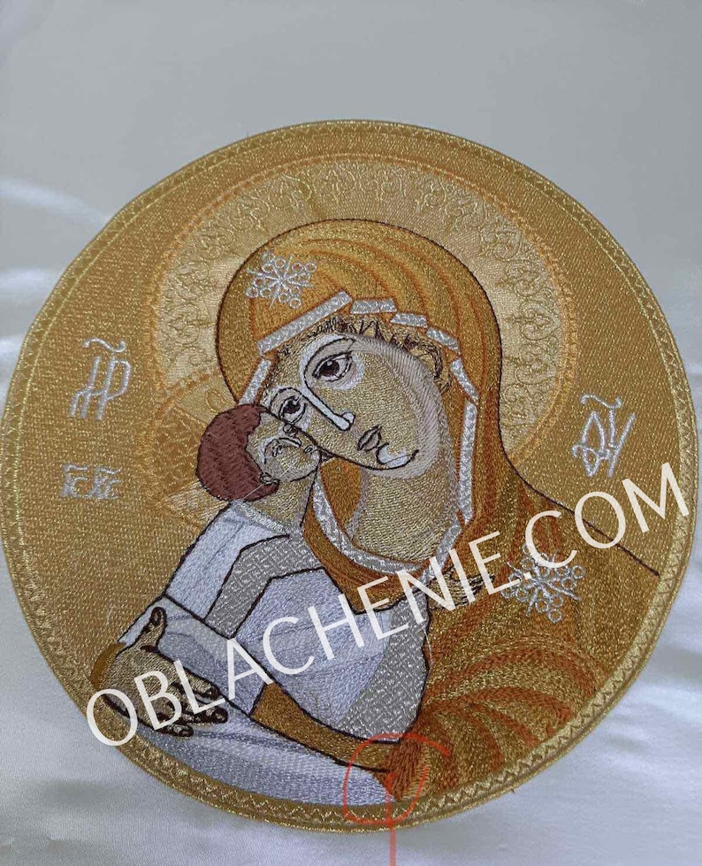 Embroidered Icon of the Blessed Virgin Mary 20 7.8' Cm - Etsy
