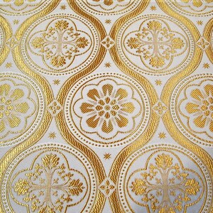 Church Fabric for Clergy Vestments. Nonmetallic Brocade. Clergy Apparel ...