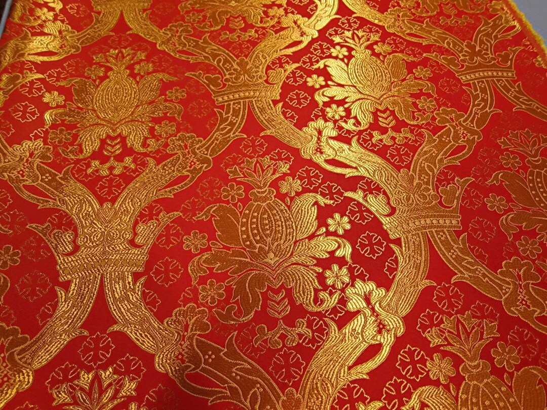 Church Fabric. Nonmetallic Brocade. Liturgical Brocade -many Colors ...