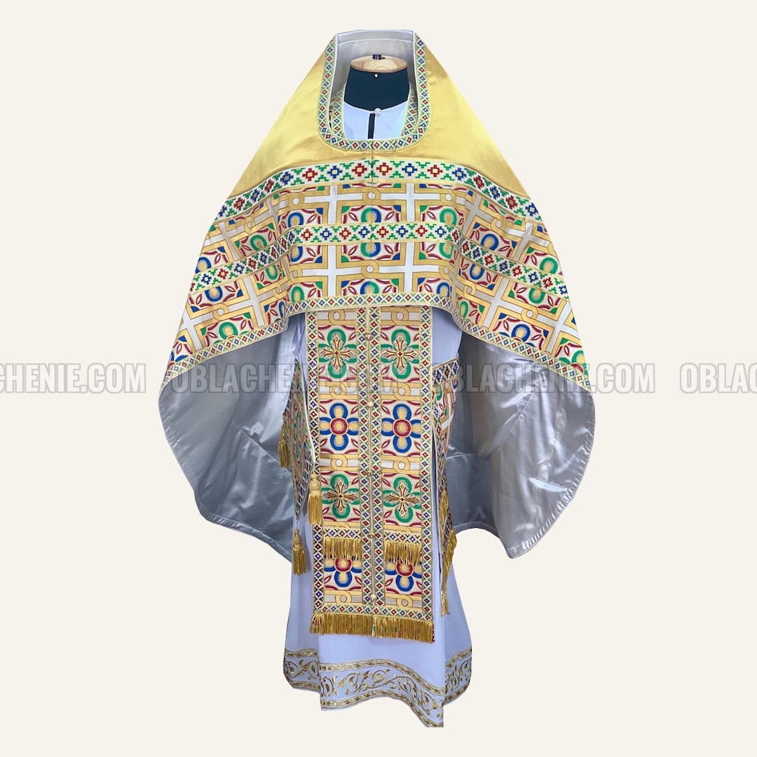 Gold Orthodox Priest Vestments. Metallic Brocade. Clergy Vestments ...
