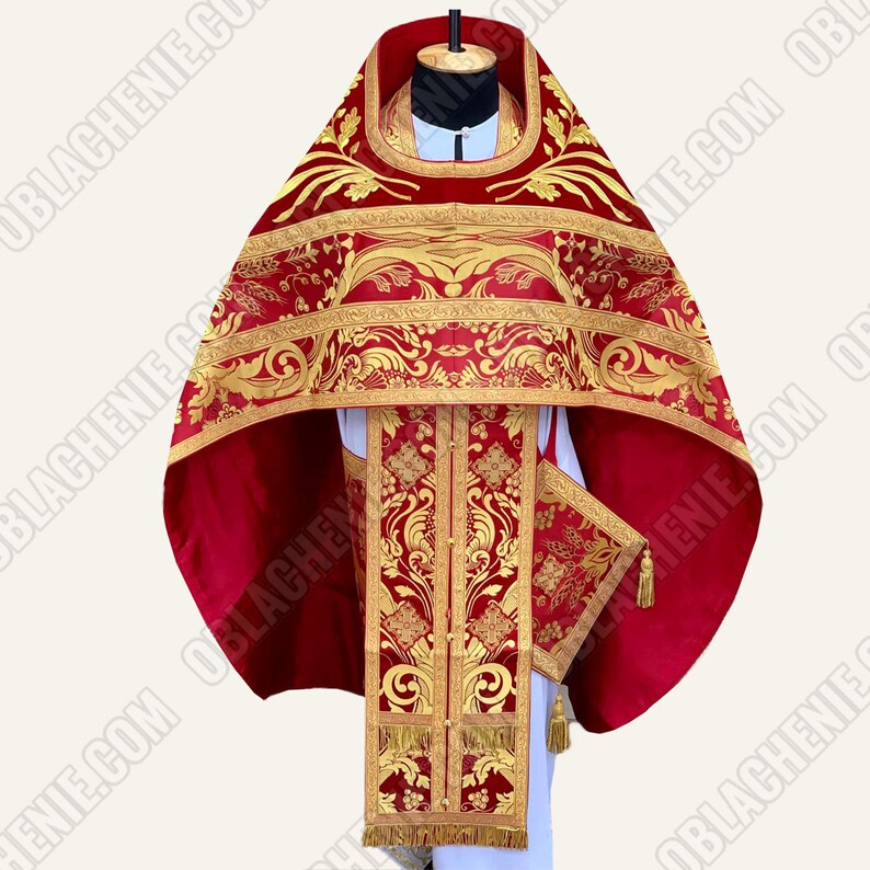 Exclusive Red Orthodox Priest Vestments. Greek Brocade - Etsy