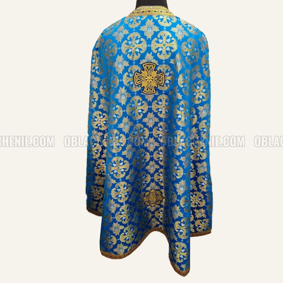 Blue Greek Style Orthodox Liturgical Vestments. Clergy | Etsy