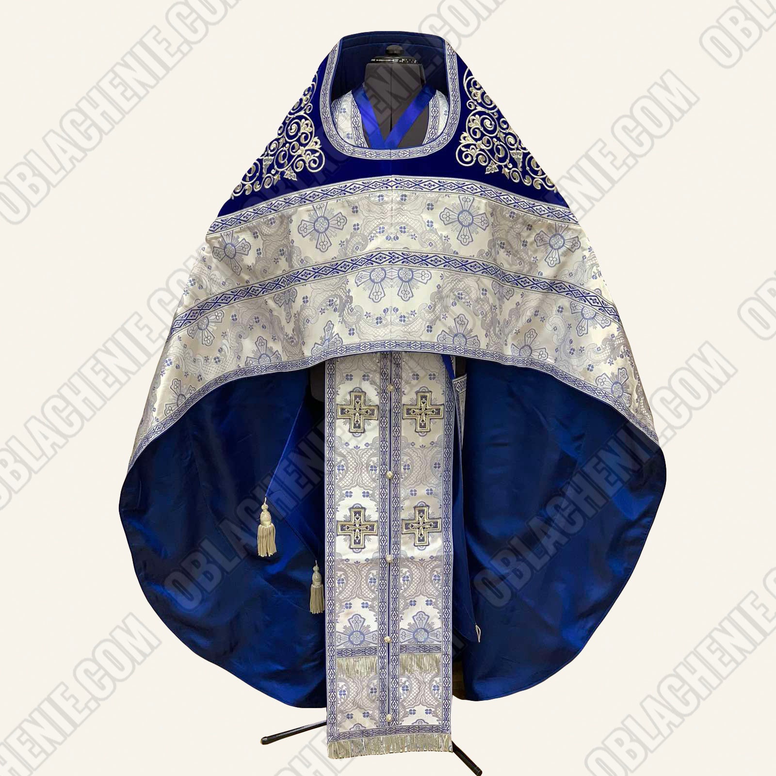 Blue Orthodox Priest Vestments. Liturgical Vestments. Embroidered ...