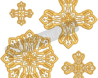 Embroidery Deacon Cross - Etsy