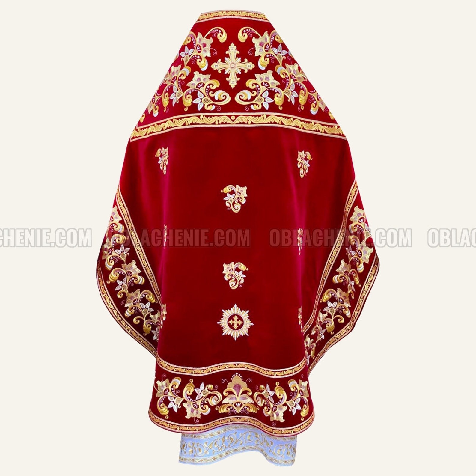 Red Orthodox Priest Vestment. Machine Embroidery. Priest | Etsy