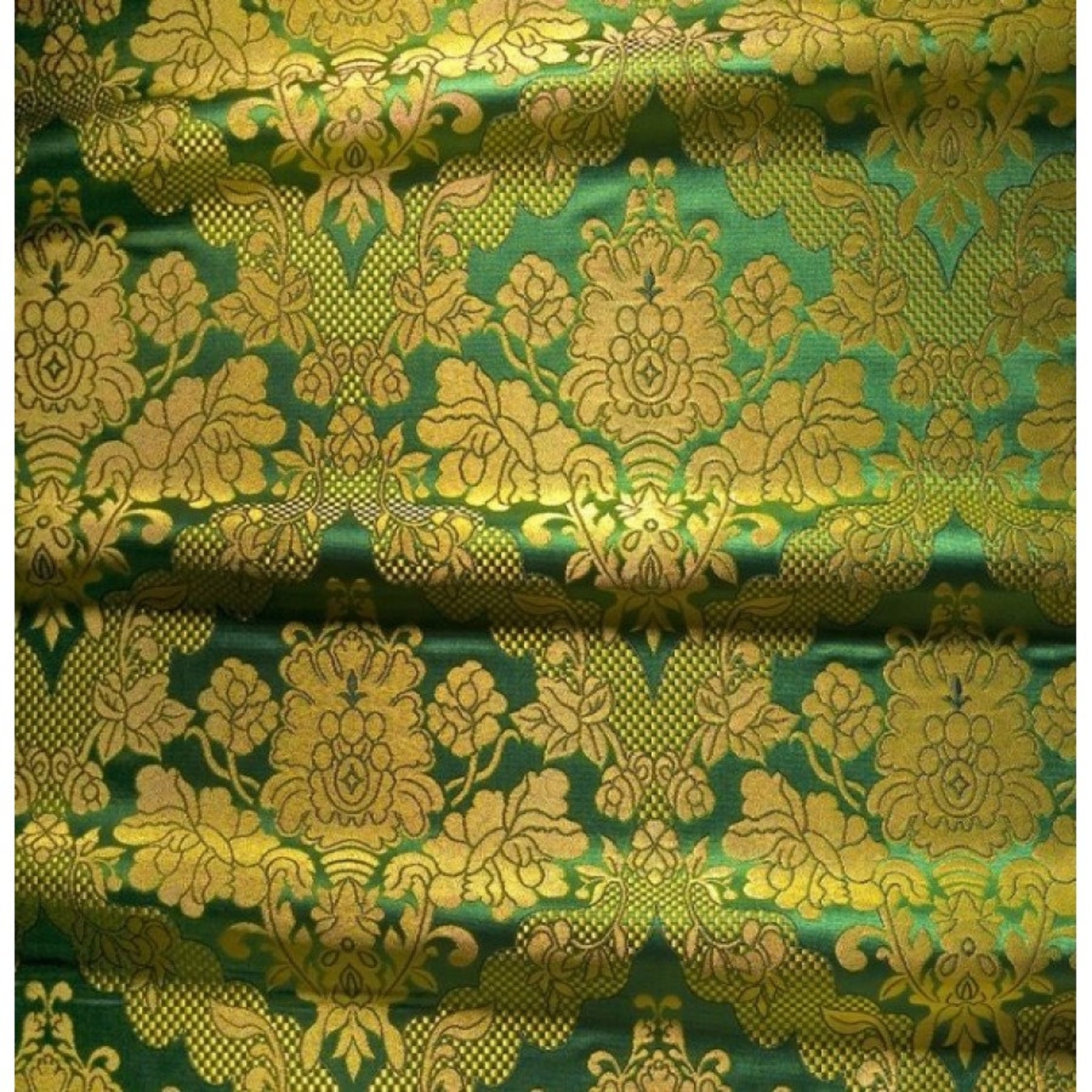 Metallic Greek Brocade. 145 Cm Width. Floral Brocade - Etsy