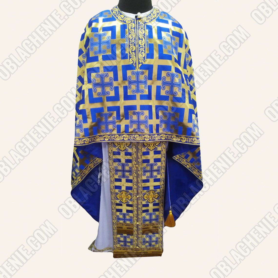 Blue Greek Style Orthodox Liturgical Vestments. Clergy - Etsy