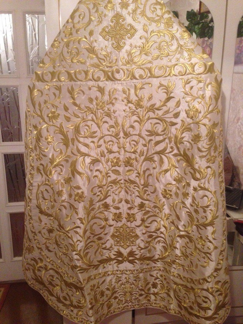White Gold Orthodox Priest Vestment. Orthodox Priest Robe. - Etsy