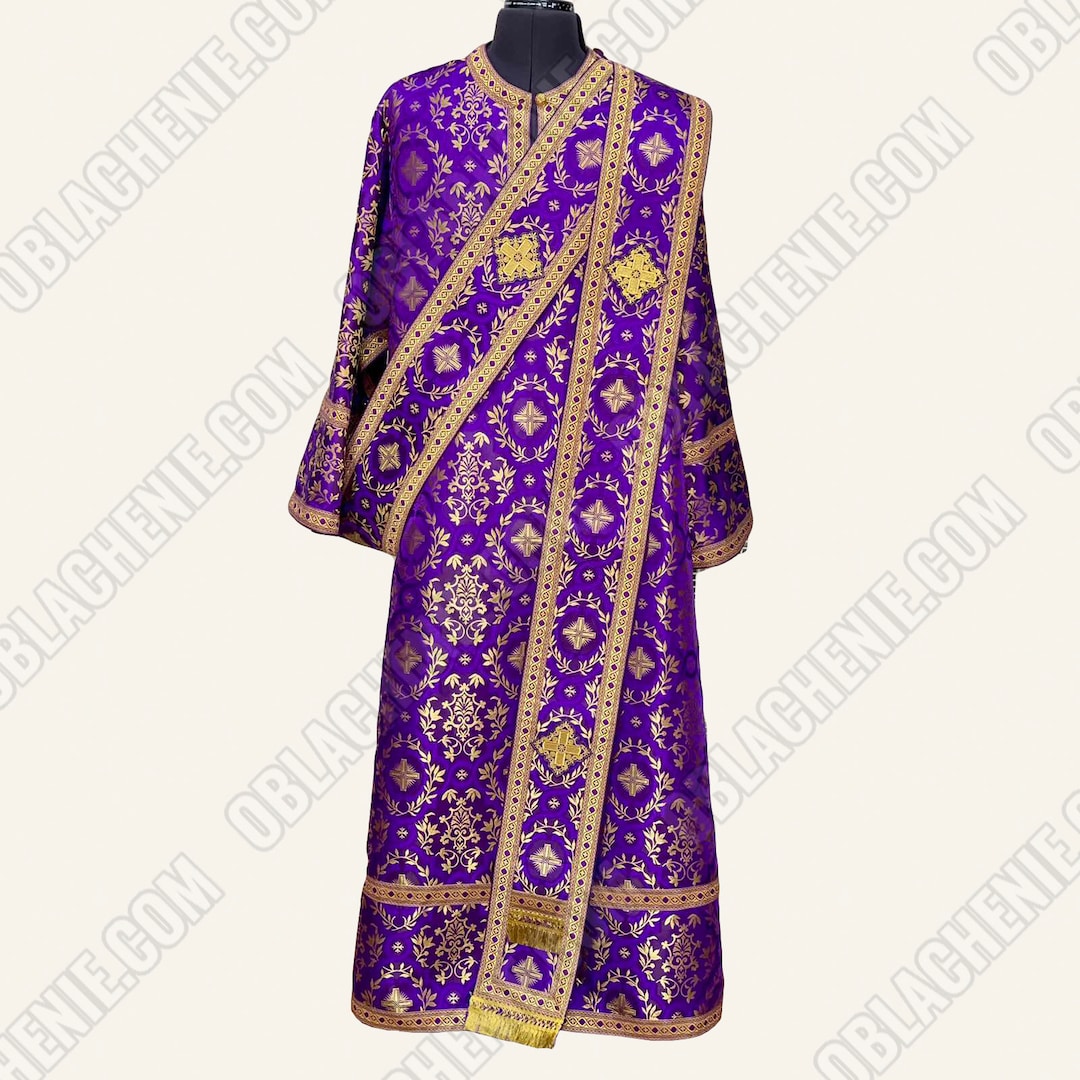 Purple Deacons Vestment. Deacon Set Vestment. Nonmetallic Brocade ...