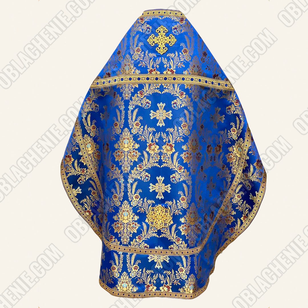 Orthodox Blue Priest Vestment. Ecclesiastical Apparel. Priest Set ...