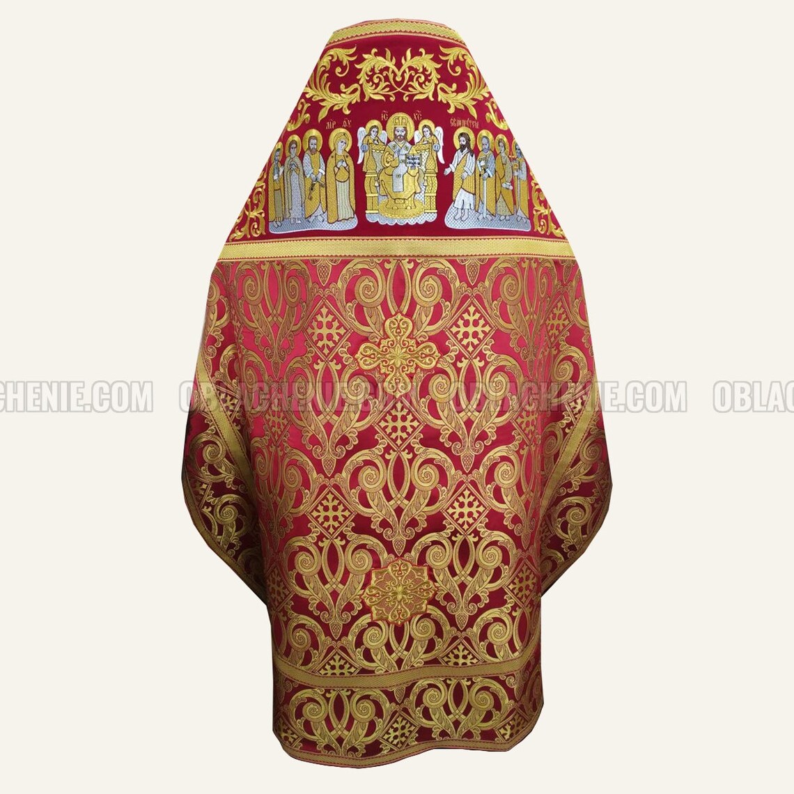 Red Priest Vestment. Machine Embroidery. Icon Applique. Red Priest Robe ...