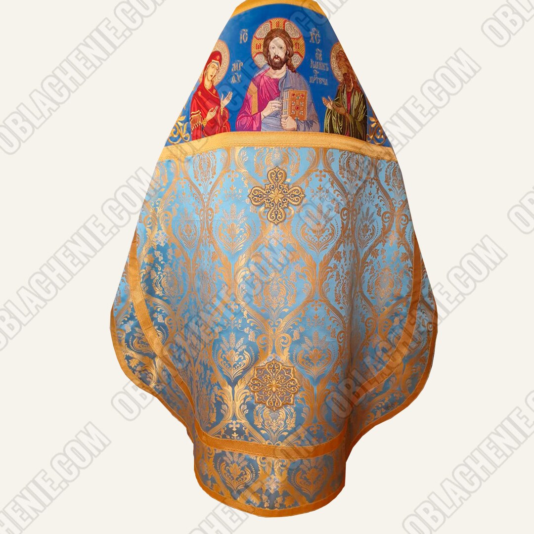 Blue Style Orthodox Liturgical Vestments. Clergy Vestments. Blue ...