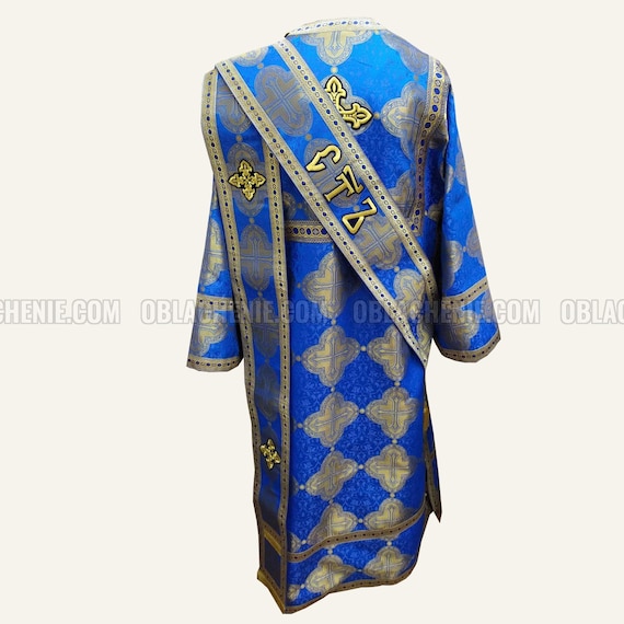 Blue Deacons Vestment. Deacon Set Vestment. Nonmetallic - Etsy