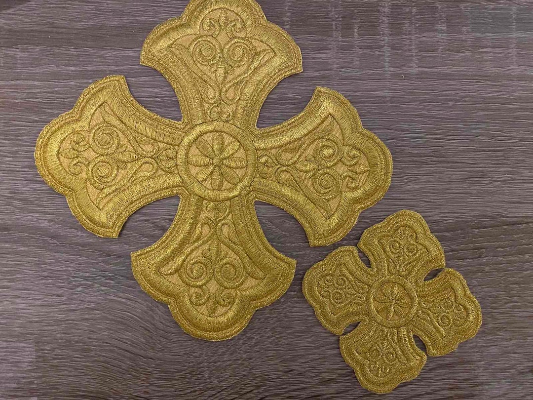Liturgical Cross Applique. Machine Embroidery. Vestment Crosses. Priest ...