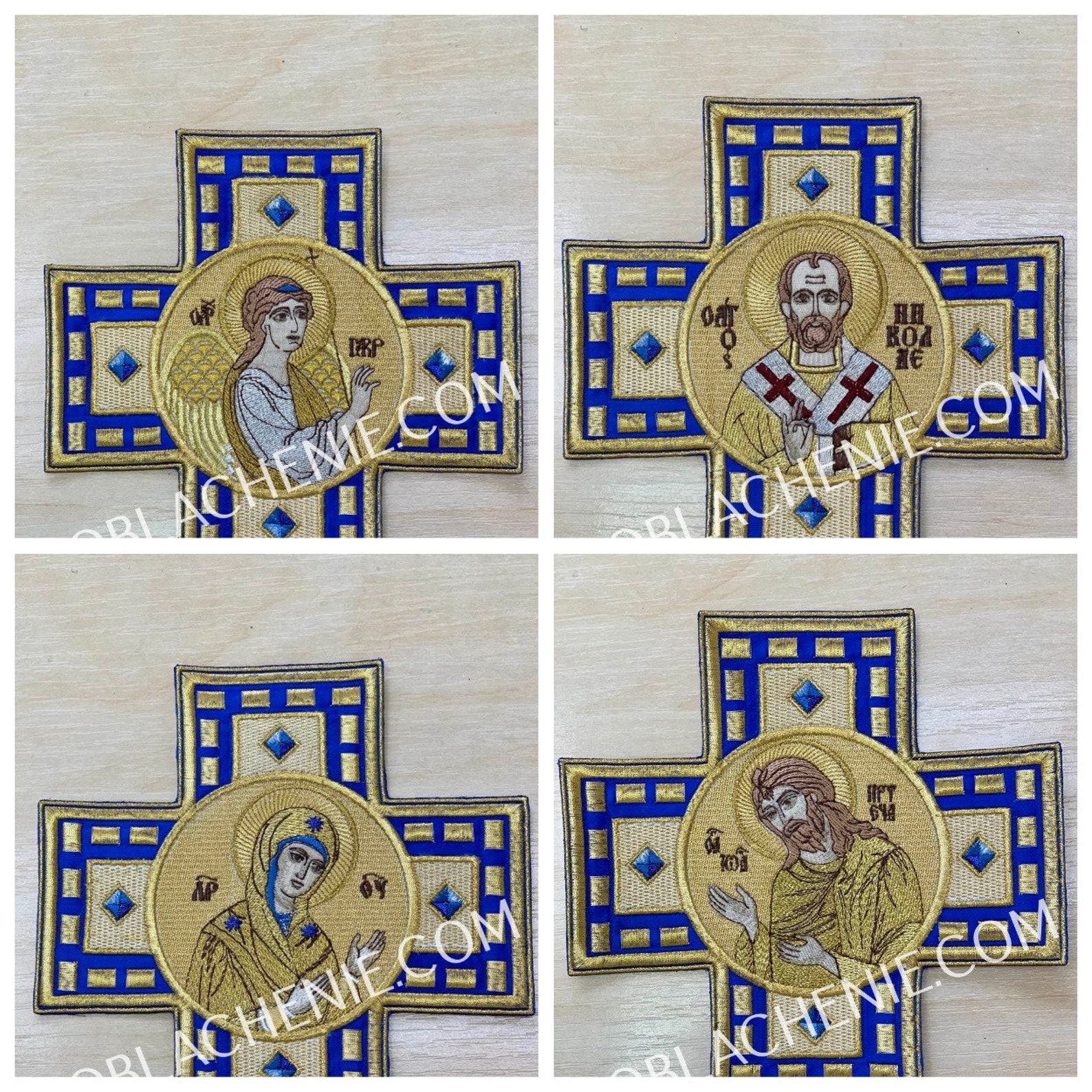 Embroidered Liturgical Cross With Icon. Different Options for - Etsy