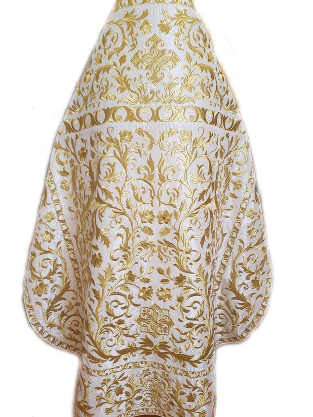 White - Gold Orthodox Priest Vestment. Orthodox Priest Robe ...