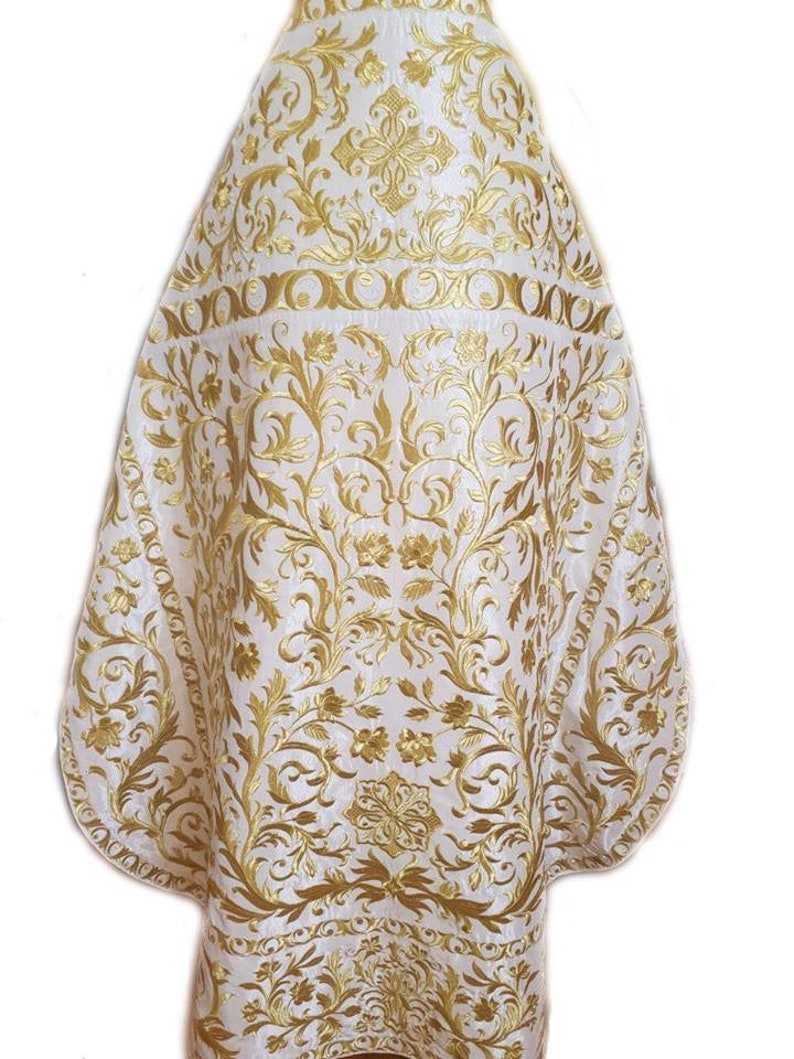 White Gold Orthodox Priest Vestment. Orthodox Priest Robe. - Etsy