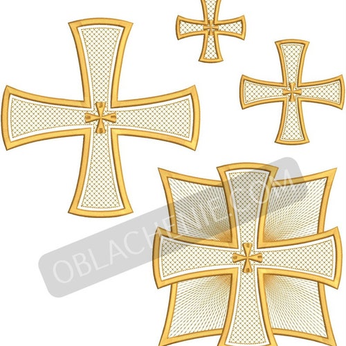 Liturgical Cross Applique. Machine Embroidery. Vestment - Etsy