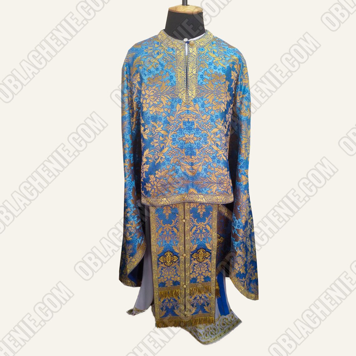 Blue Greek Style Orthodox Liturgical Vestments. Clergy | Etsy