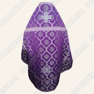 Black and Purple Clerical Vestment. Priest Set Vestment. Metallic ...