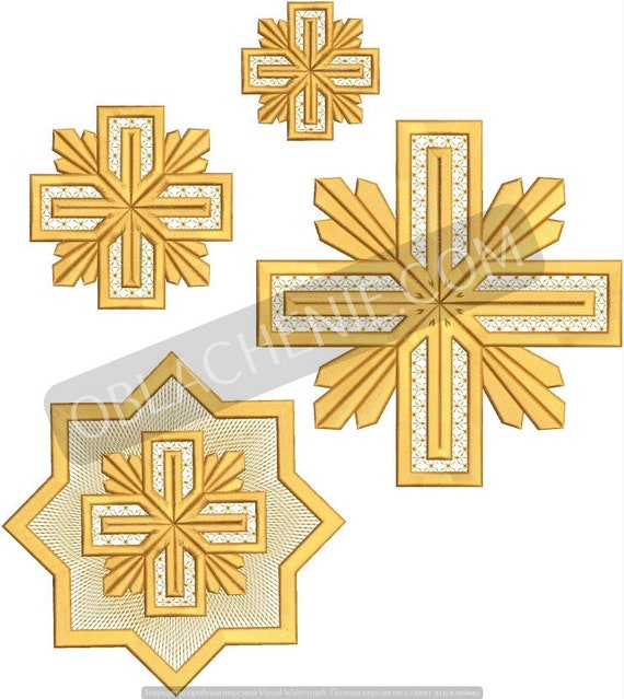 Liturgical Cross Applique. Machine Embroidery. Vestment | Etsy