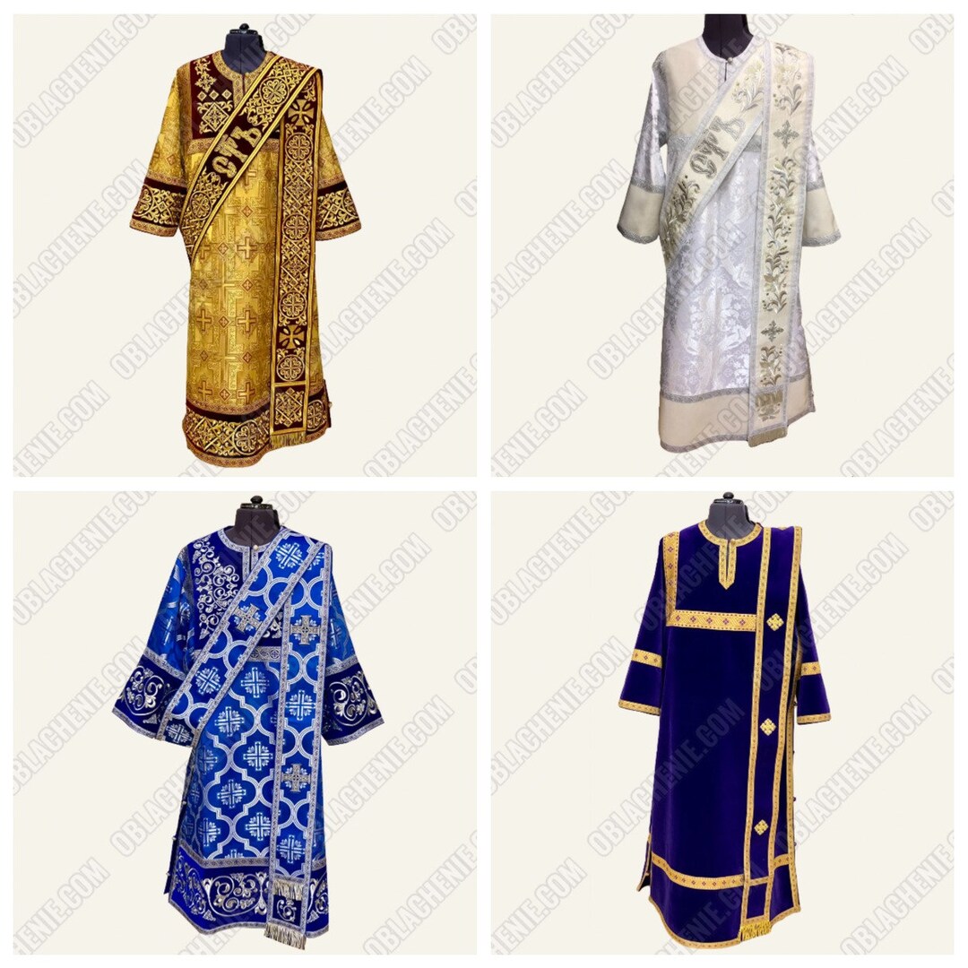 Archdeacons Vestment. Deacon Set Vestment. Metallic Brocade. Custom ...