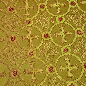 Liturgical Fabric for Clergy Vestments. Church Nonmetallic Brocade ...