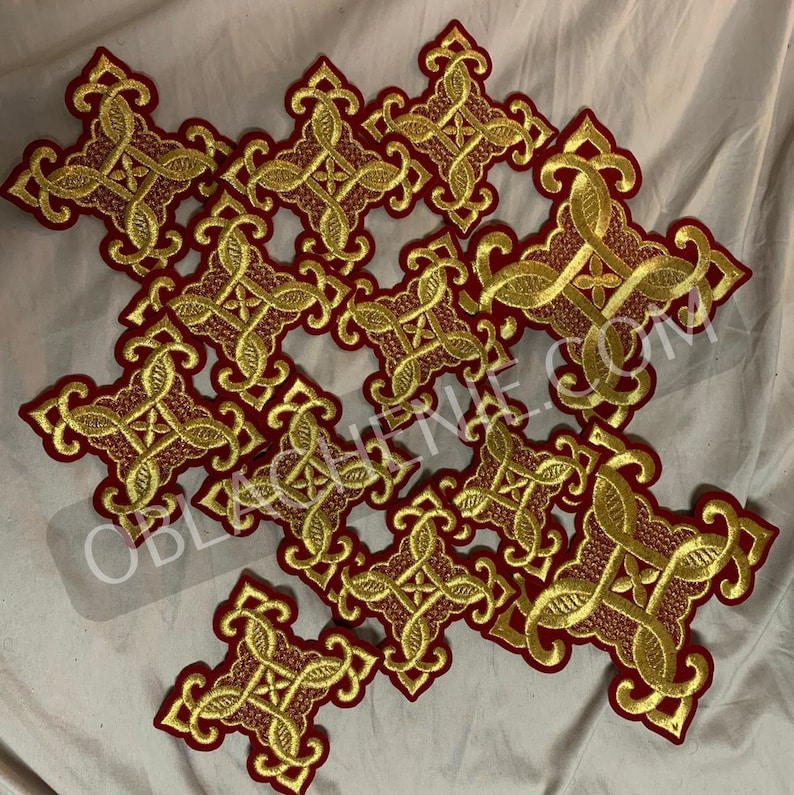 Liturgical Cross Applique. Machine Embroidery. Vestment - Etsy