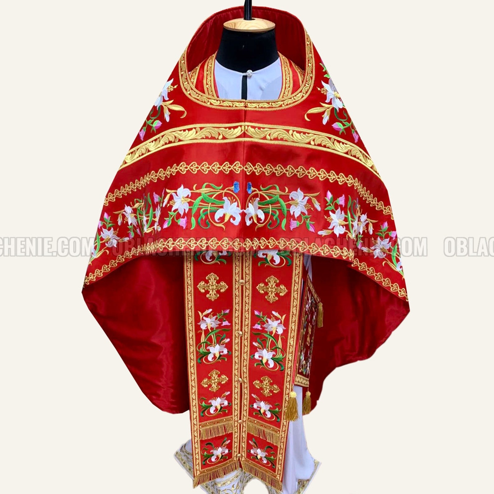 Red Orthodox Priest Vestment. Italian Silk. Priest Clergy - Etsy