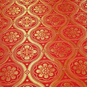 Church Fabric for Clergy Vestments. Nonmetallic Brocade. Clergy Apparel ...
