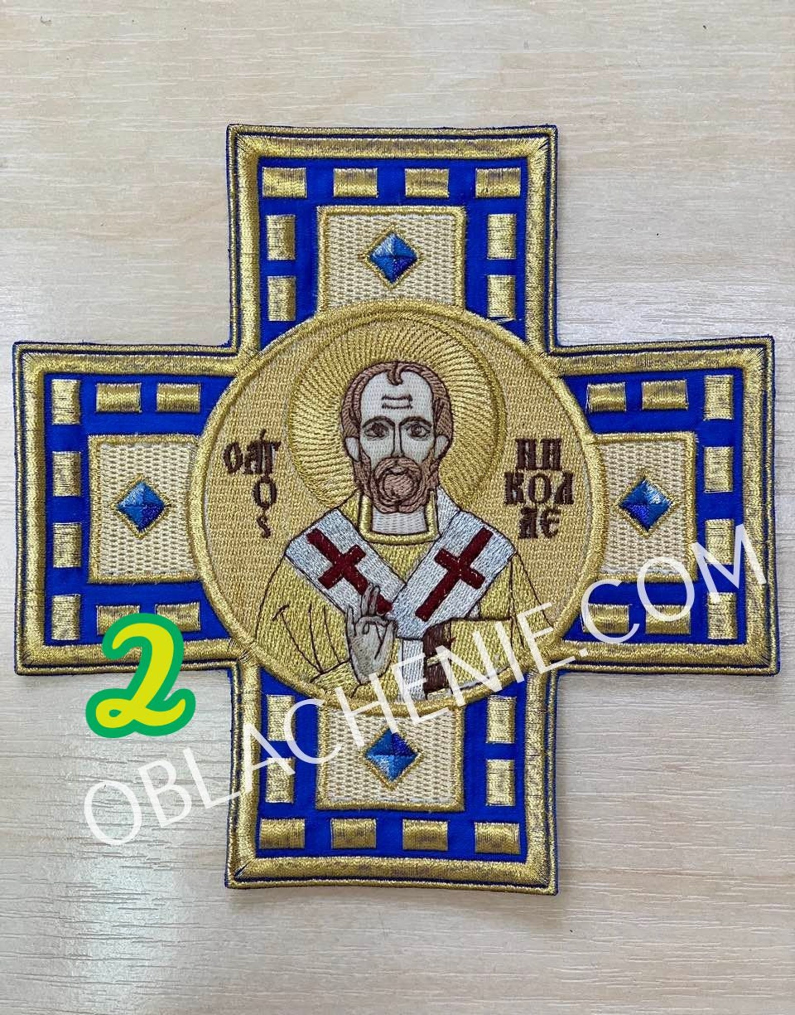 Embroidered Liturgical Cross With Icon. Different Options for - Etsy