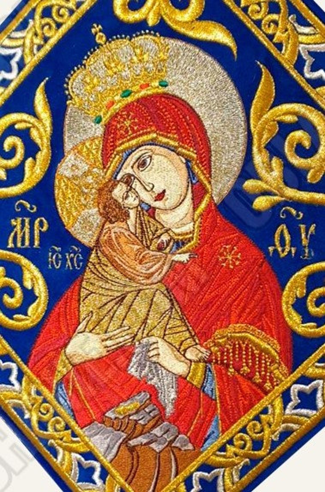 Embroidered Liturgical Icons of the Savior and the Mother of - Etsy