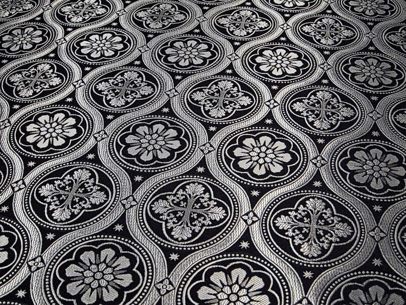 Church Fabric for Clergy Vestments. Nonmetallic Brocade. Clergy Apparel ...