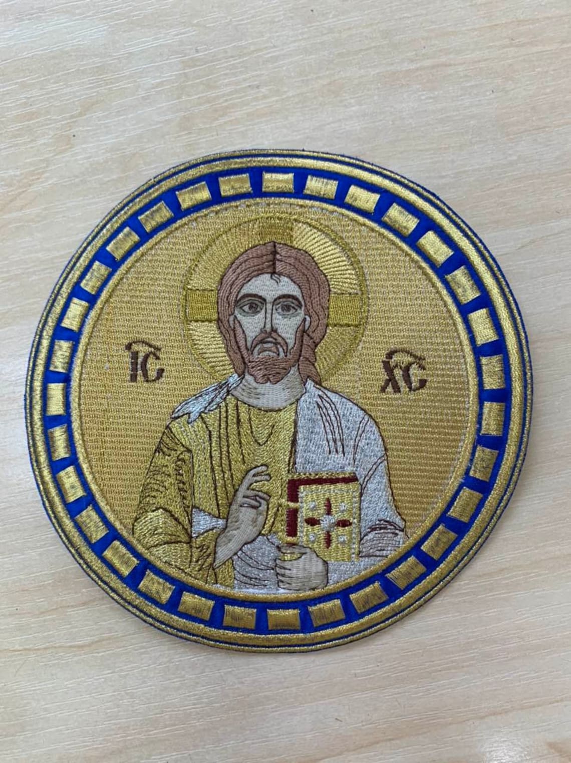 Embroidered Liturgical Icons of the Virgin and Savior 18 Cm - Etsy