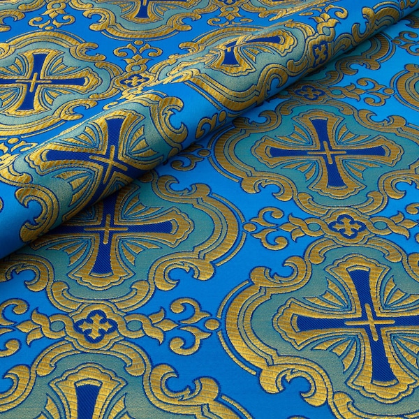 Black and Gold Religious Brocade - Etsy Israel