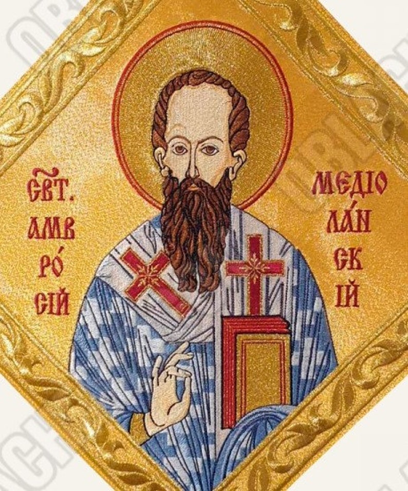 Embroidered Liturgical Icons for the Vestments of St. Ambrose - Etsy