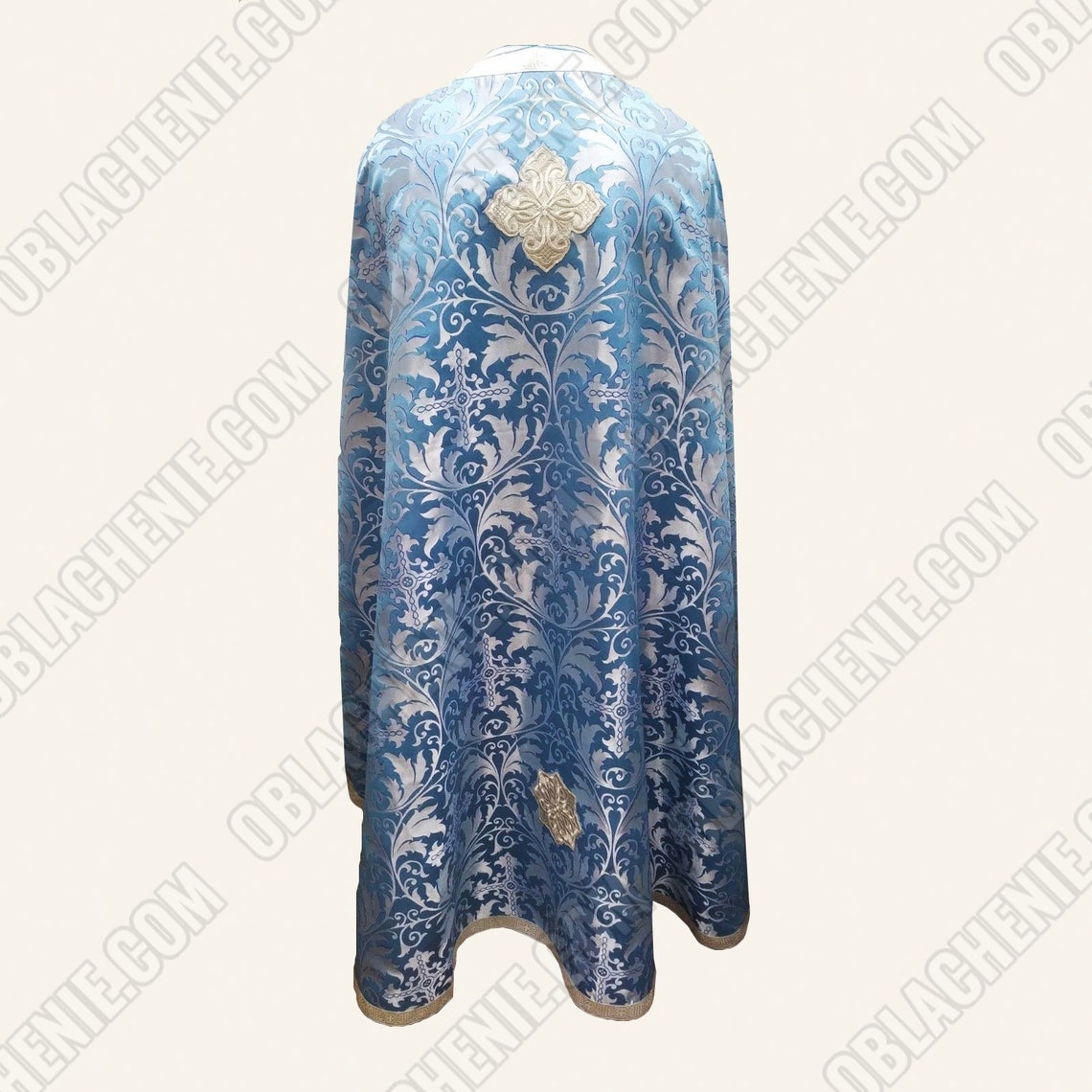 Blue Greek Style Orthodox Liturgical Vestments. Clergy Vestments. Blue ...